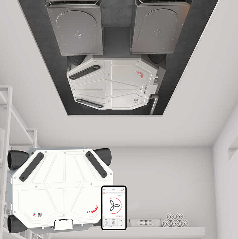 ComfoAir Flex | Compacte plafond ventilatie-unit | Zehnder België | Zehnder Group Belgium nv/sa